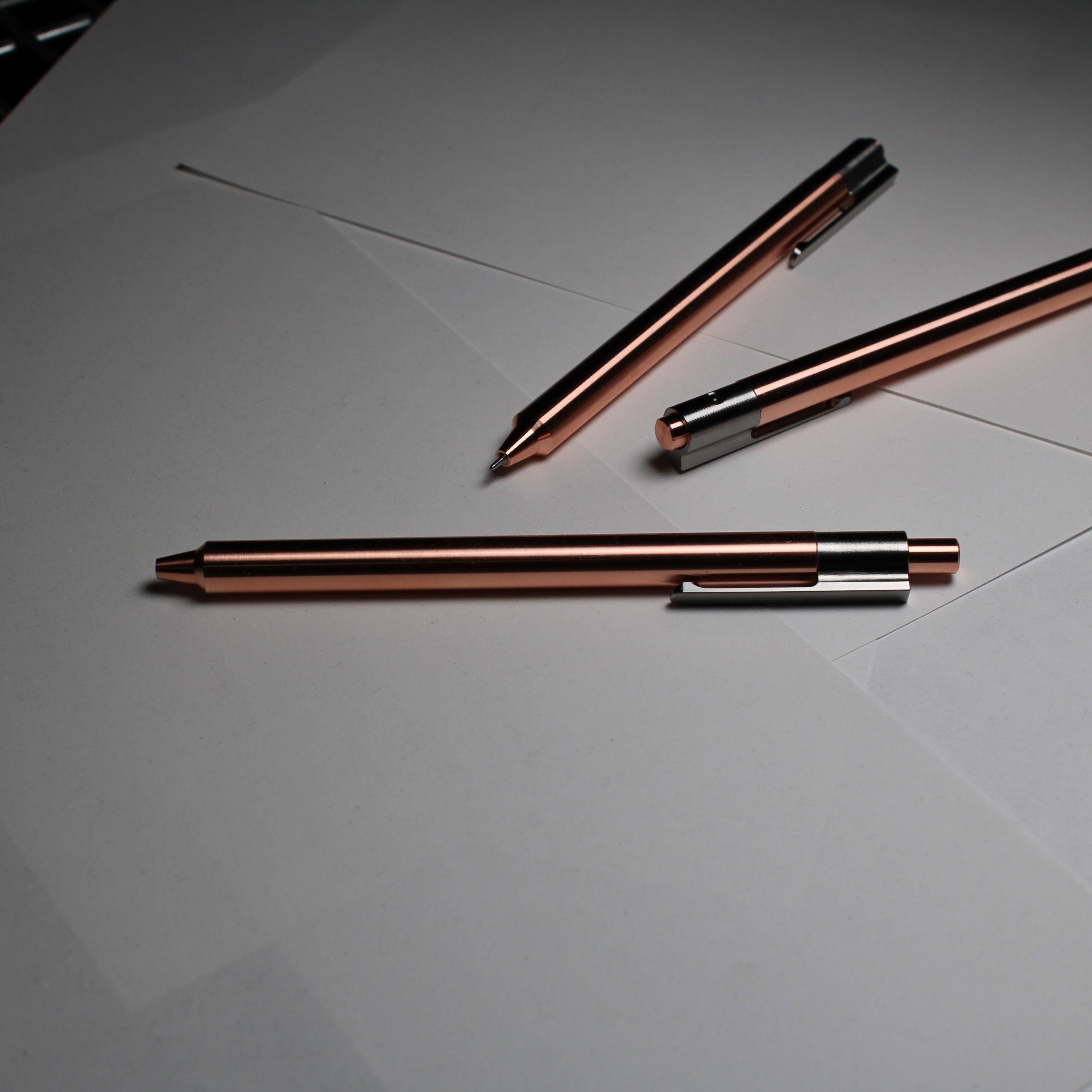36 Click Pen - C110 Pure Copper Body - 6Al-4V Titanium Clip - Step Nos ...