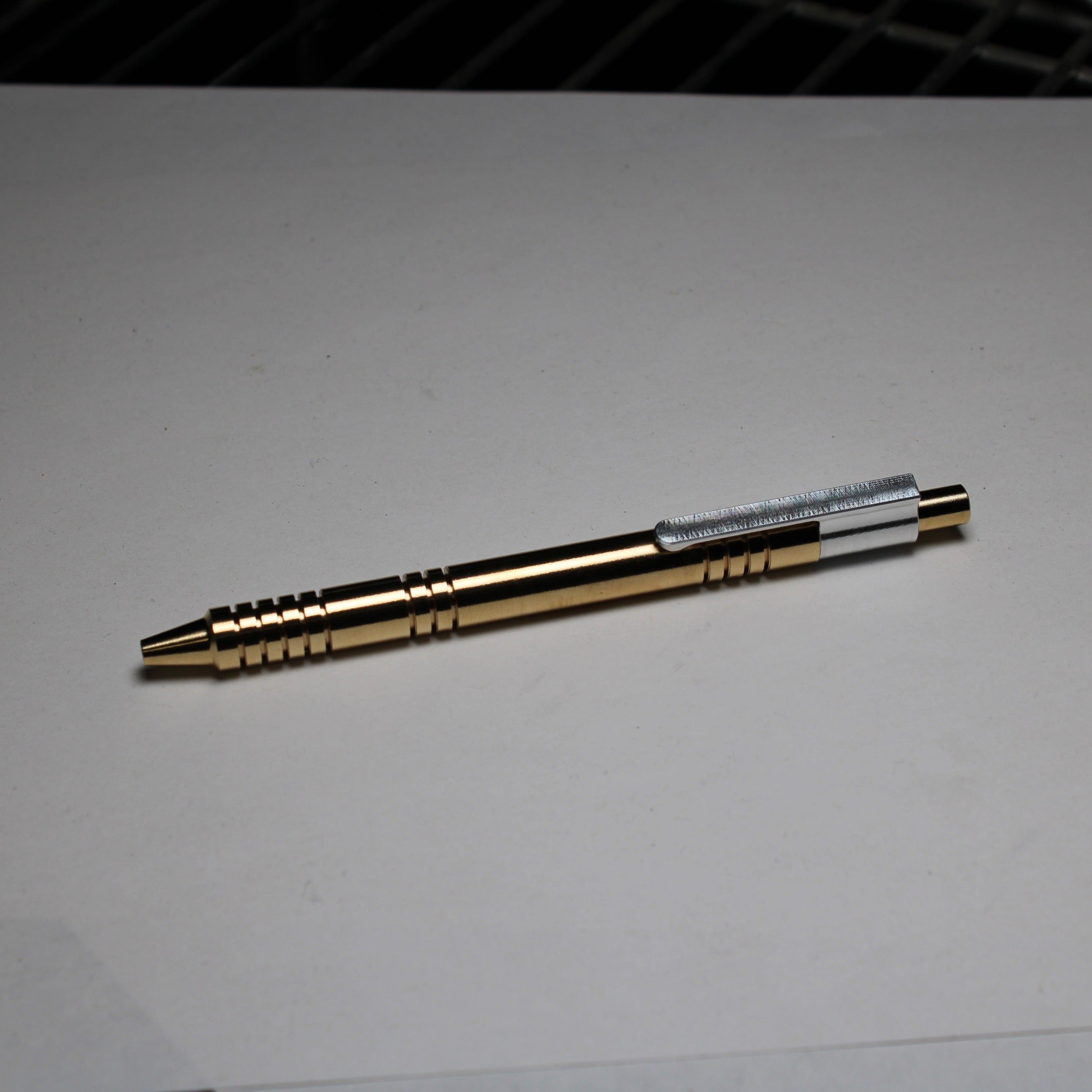 36 Click Pen - 464 Brass - Schmidt EasyFlow 9000 - Step Nose - Deep Gr ...